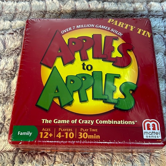 Mattel | Toys | New Apples To Apples Party Tin Card Game | Poshmark